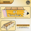 Personalized Name Plate Desk Organizer in Shape of Pencil - Customized ...