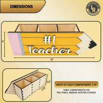Personalized Name Plate Desk Organizer in Shape of Pencil - Customized ...